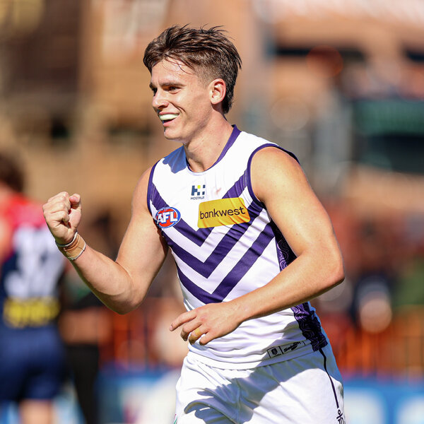 Caleb Serong and partner Chloe talk Caleb's proposal - Fremantle ...