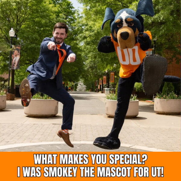 What Makes You Special? I was Smokey the Mascot for UT! - Joey and ...