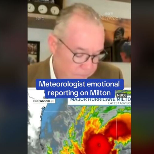 Meteorologist Breaks Down On Live TV Over Hurricane Milton's Power ...