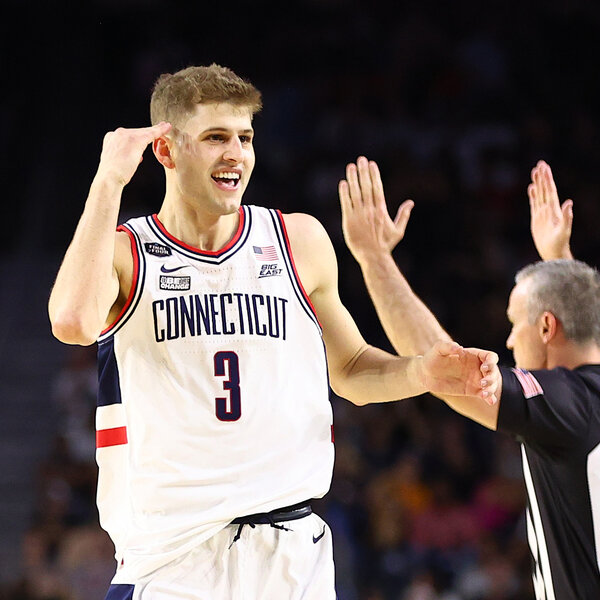 Highlight: UConn's Joey Calcaterra makes a three, 36-20 UConn - NCAA ...