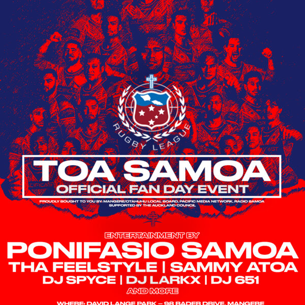 Toa Samoa Official Fan Day - Saturday 19th November, David Lange Park ...