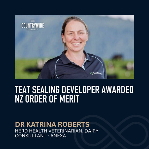Dr Katrina Roberts - Teat sealing developer awarded NZ Order of Merit ...