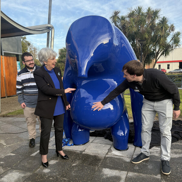 Controversial 'blue blob' unveiled in Mt Gambier - The South Australia ...