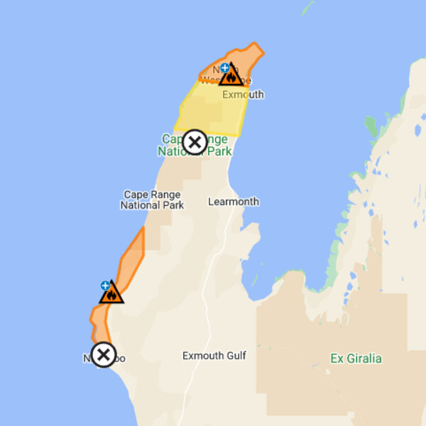 High level bushfire forces the evacuation of naval base in Exmouth ...