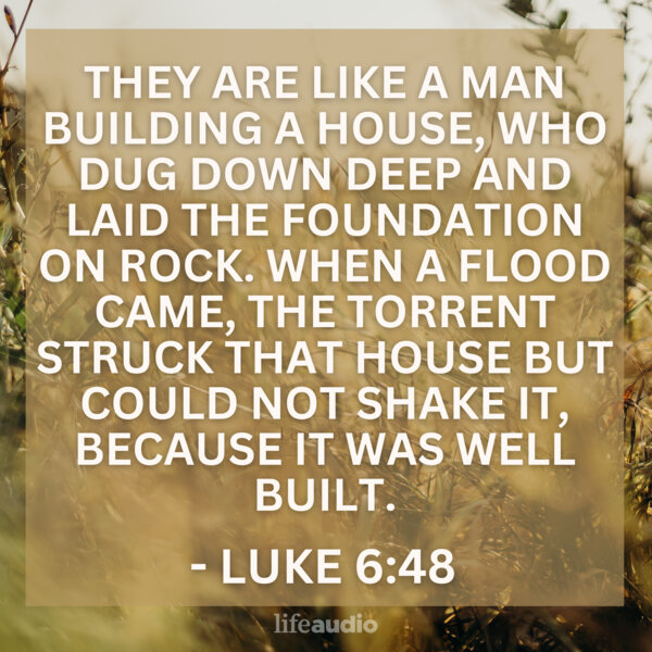 How to Build a Strong Life (Luke 6:48) - Your Daily Bible Verse - Omny.fm
